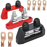 Amazon.com: RED WOLF 12V 150A Power Distribution Block 5/16" Single Stud Busbar M8 Terminal Bus ...