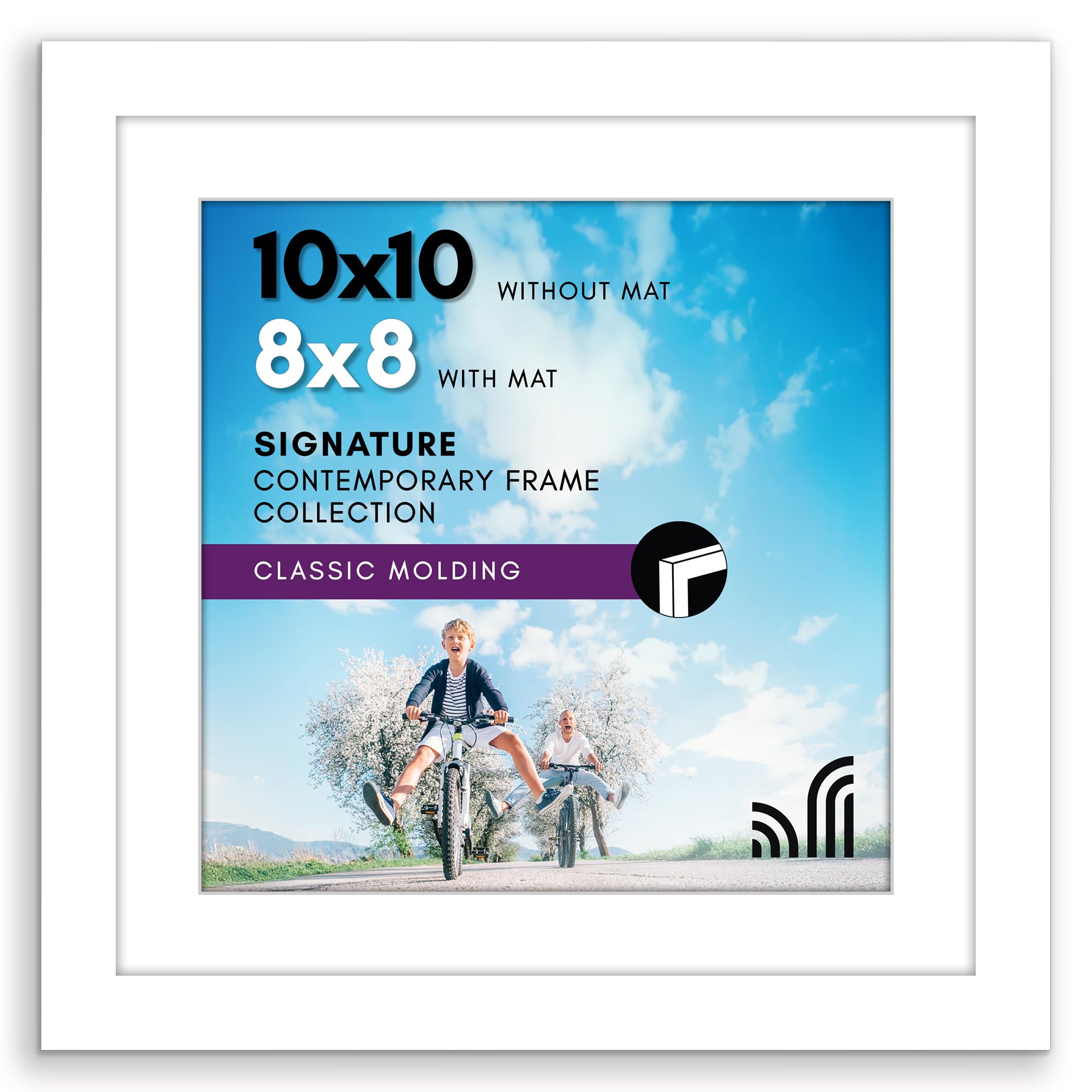 Americanflat 10x10 Picture Frame with Shatter-Resistant Glass - Use as ...