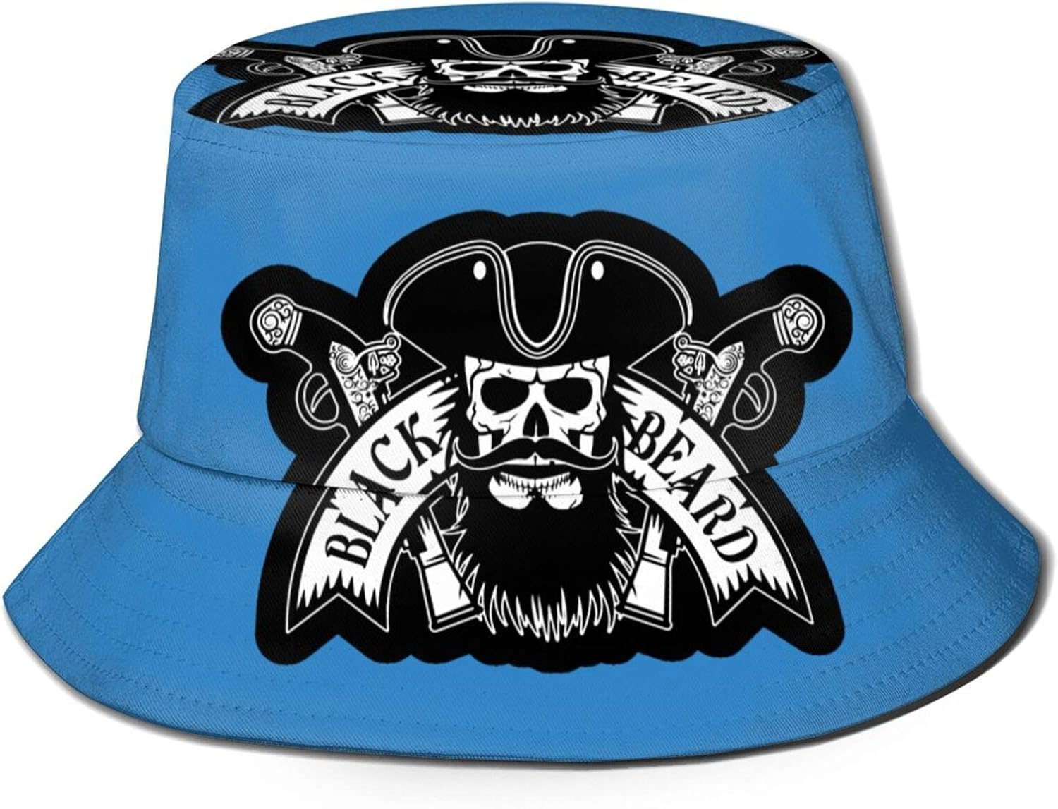 Blackbeard Skull Pirate Flag Sun Blocking Caps Unisex Summer Travel blackbeard-skull-pirate-flag-sun-blocking-caps-unisex-summer-travel