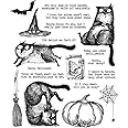 Amazon.com: Halloween Pumpkin Cats Bats Spider Web Stamp for Card ...