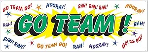 Amazon.com: Go Team Sign Banner Party Accessory (1 count) (1/Pkg ...
