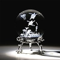 Amazon.com: HDCRYSTALGIFTS Engraved Crystal Ball with Stand 60mm 3D ...