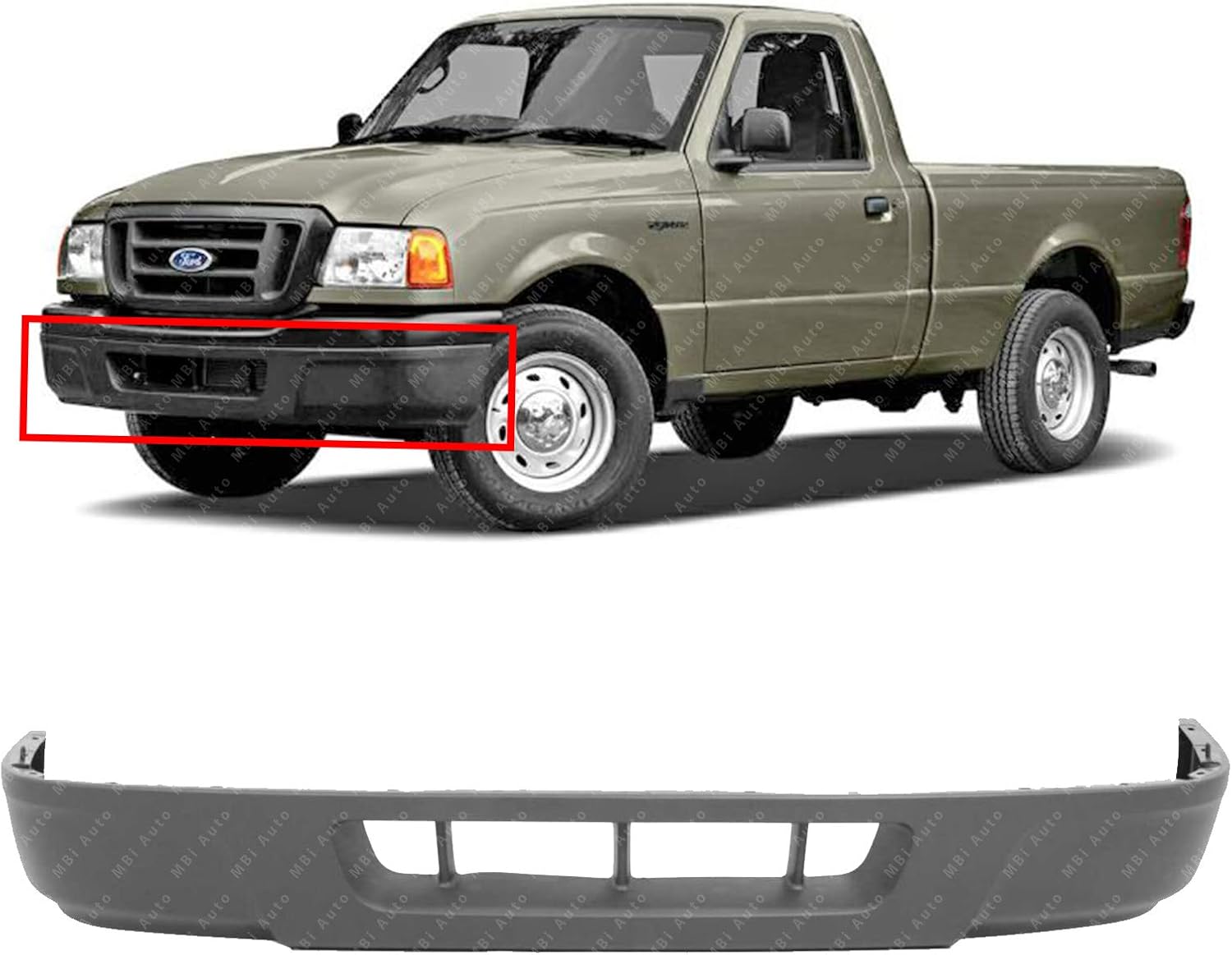 Amazon.com: MBI AUTO - Textured, Lower Front Valance Bumper for 2004 ...