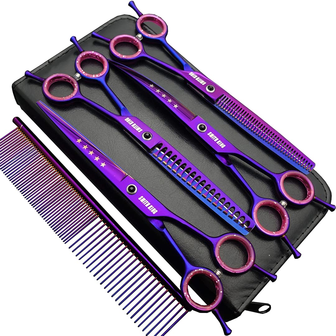 7.0 inches Professional Dog Grooming Scissors Set Straight & thinning ...
