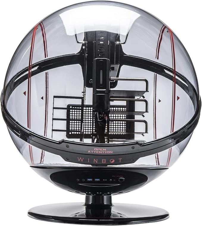 Amazon.com: InWin WINBOT E-ATX Gaming Computer Case Black/Red ...