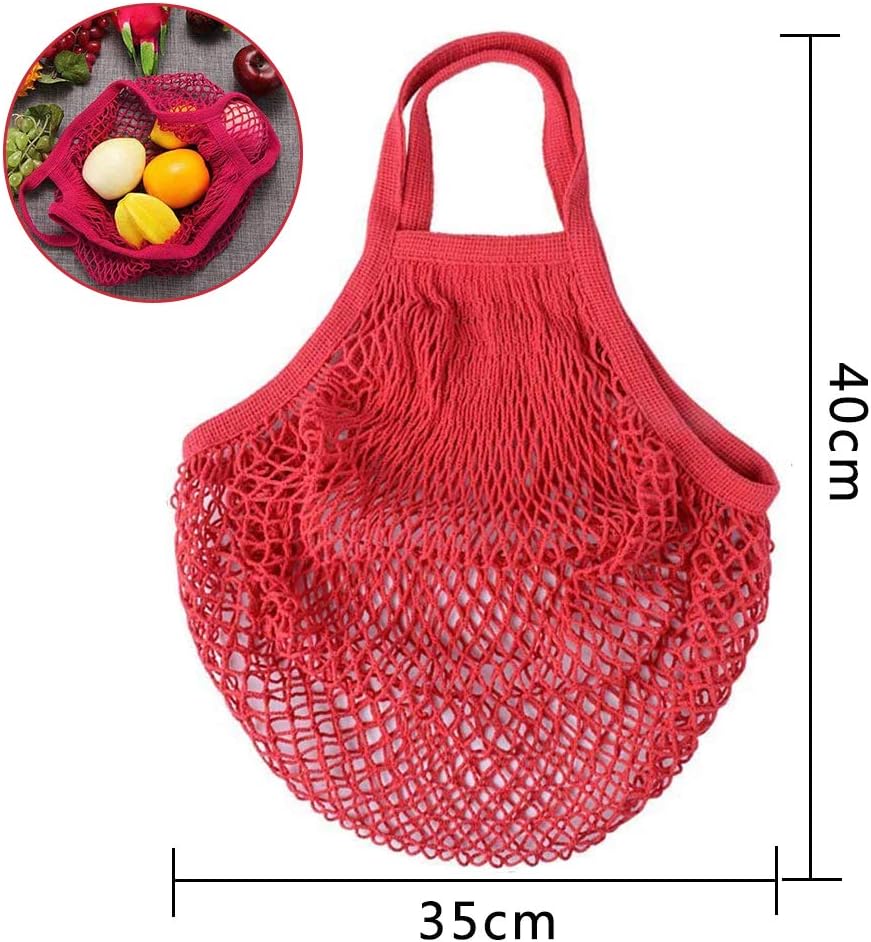 4 Pieces Net Shopping Bag, FANDE Mesh String Shopping Bag, Reusable Net ...