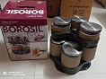 Buy Borosil Classic Jar Set of 7 (with Rotating Tray), Glass and ...