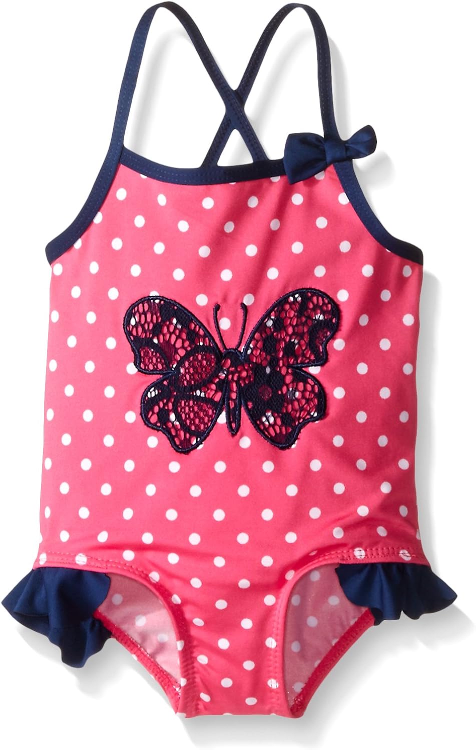 Amazon.com: Wippette Girls' Butterfly Swimsuit, Pink Glow, 24 Months ...