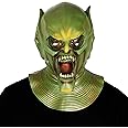 Amazon.com: Bulex Scary Green Goblin Mask Alien Costume Realistic Full ...