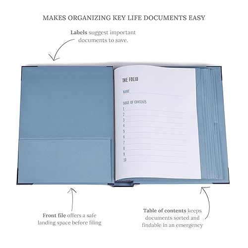 Home Office Organization The Folio Document Organizer - Hard Cover ...