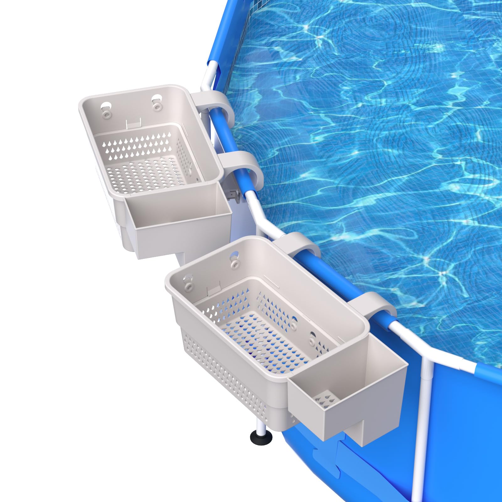 Wellanpower Poolside Storage Basket 2 Pack, Above Ground Pool ...