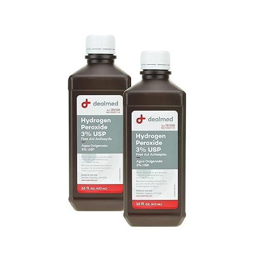 Dealmed Hydrogen Peroxide 3% USP | Made in USA | First Aid Antiseptic ...