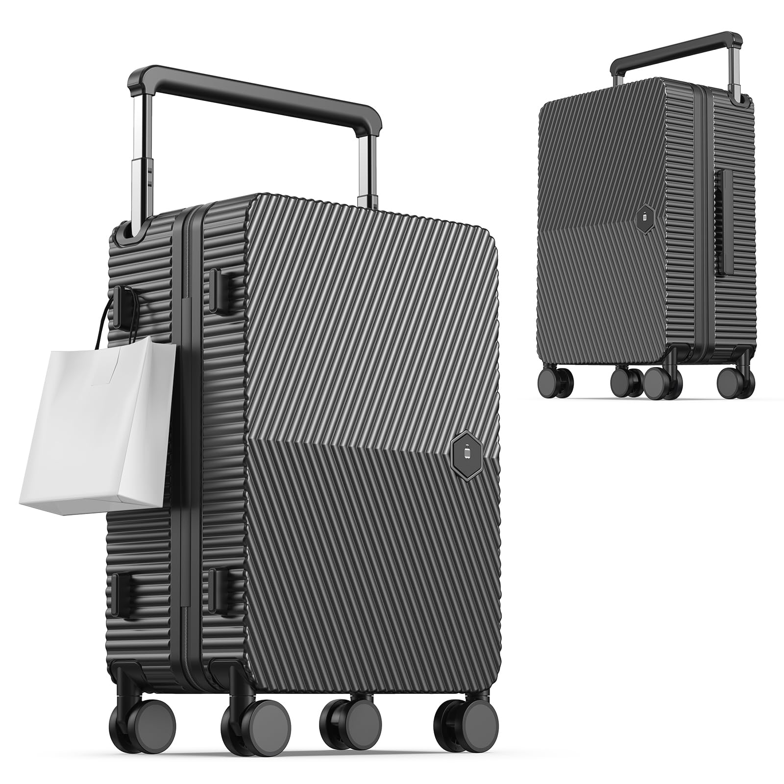 SOMODE Lightweight Carry On Luggage 20inch Wide Handle Suitcase,Travel ...