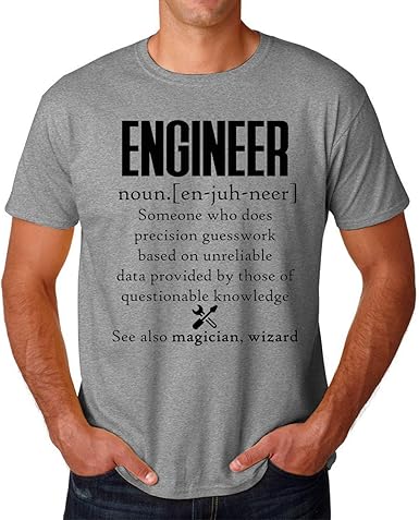 Engineer Noun Magician Wizard Profession Men's T-Shirt Herren: Amazon ...