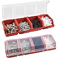 Amazon.com: Screw Organizer Storage Bins, 2 Pack Stackable Bins with ...