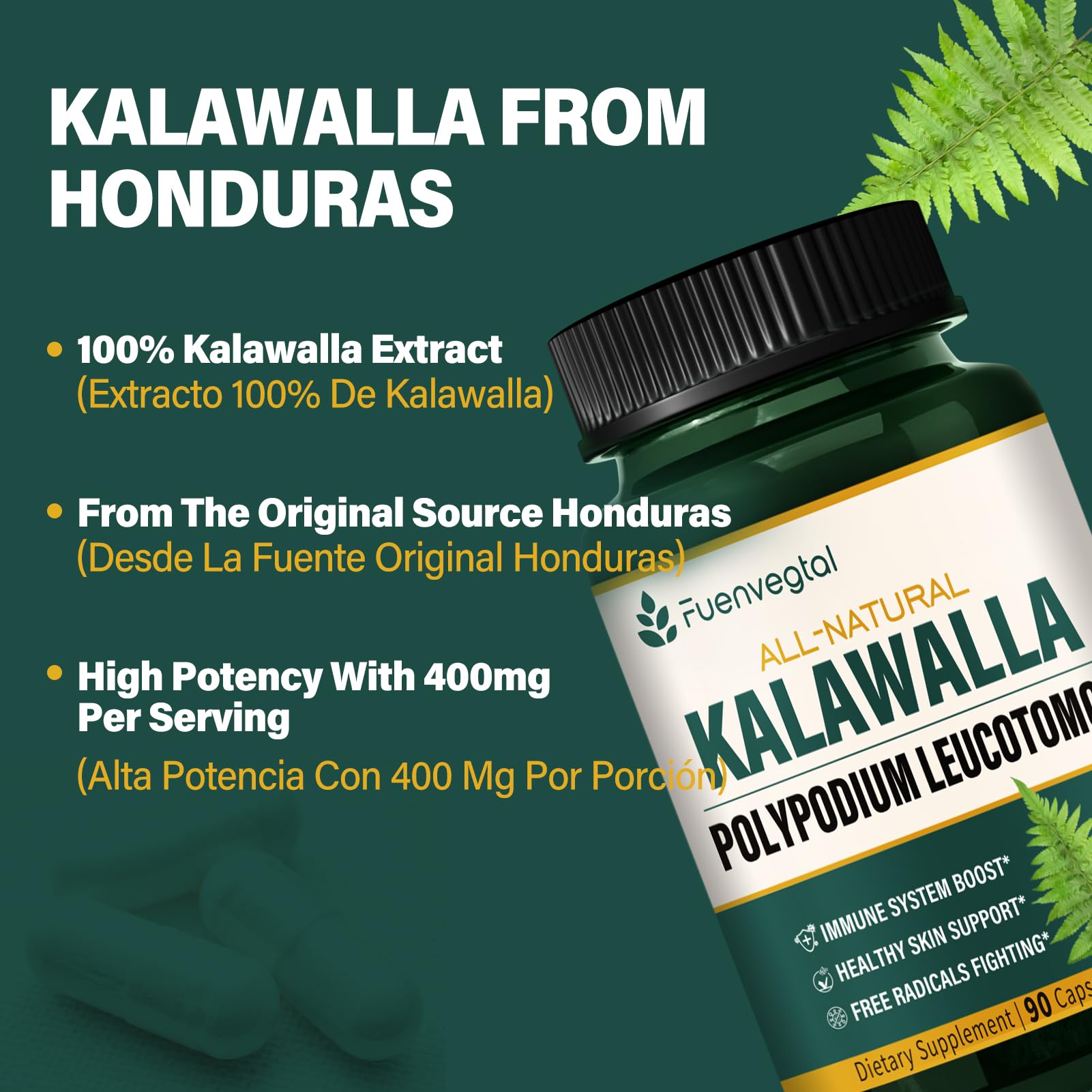 Mua Kalawalla Root Capsules, Polypodium Leucotomos Extract Supplements ...