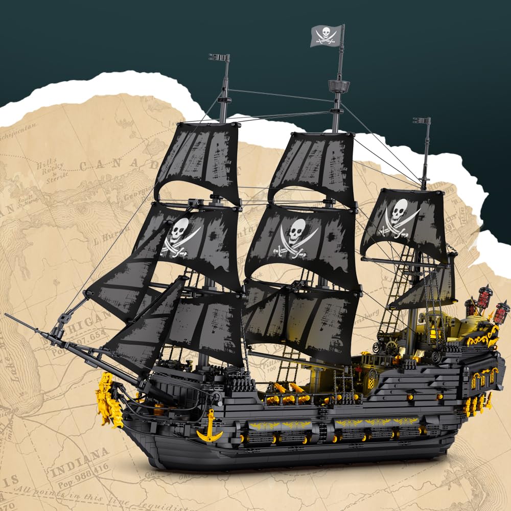 Mua MISINI 66036 Pirate Ship Building Blocks, 4708 PCS Large Black ...