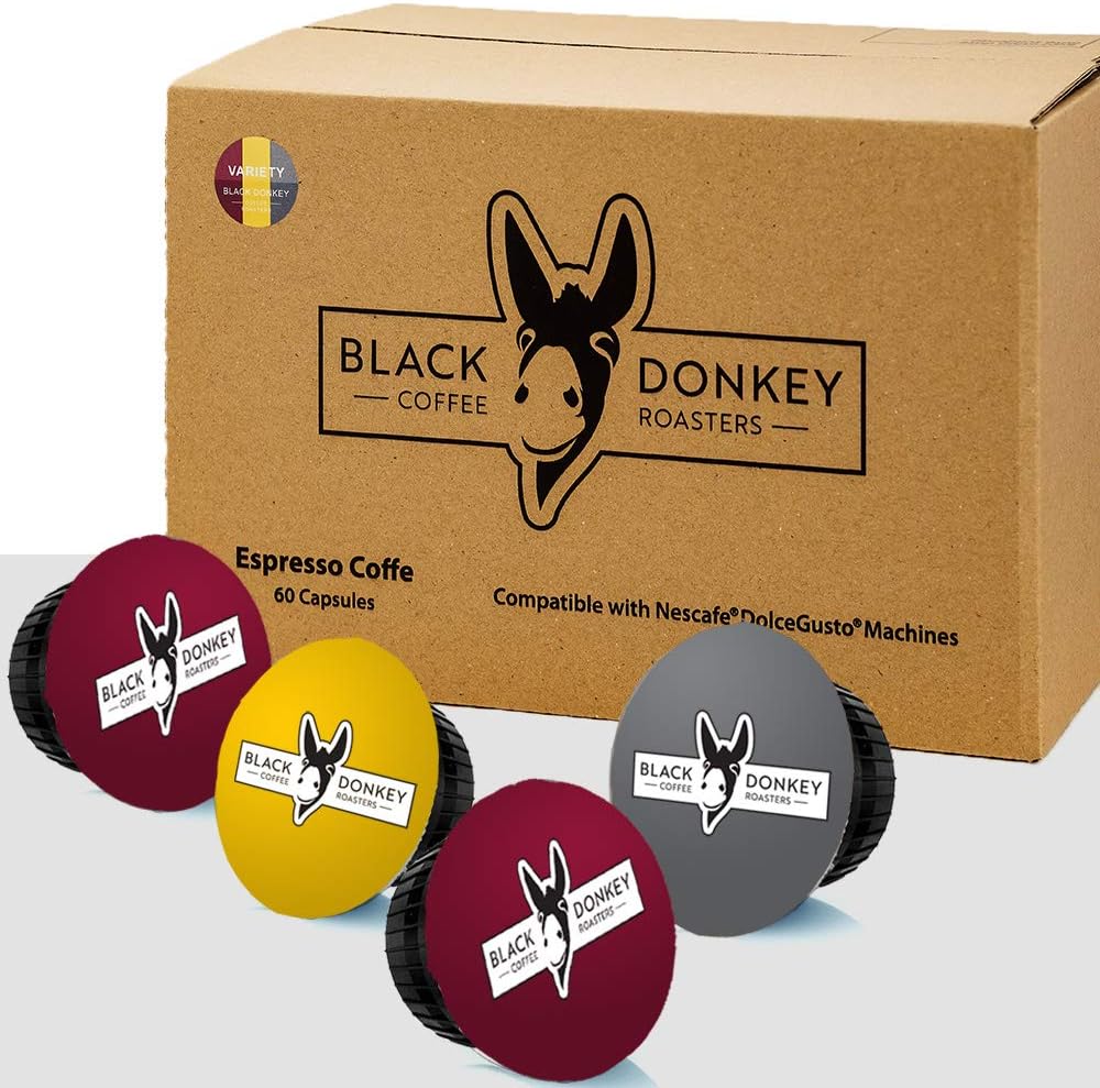 Black Donkey Coffee Roasters - 60 Dolce Gusto Compatible Pods (VARIETY ...