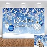 Amazon.com : Funnytree 7x5ft Winter Wonderland Theme Backdrop for Blue Boy Baby Shower Birthday ...