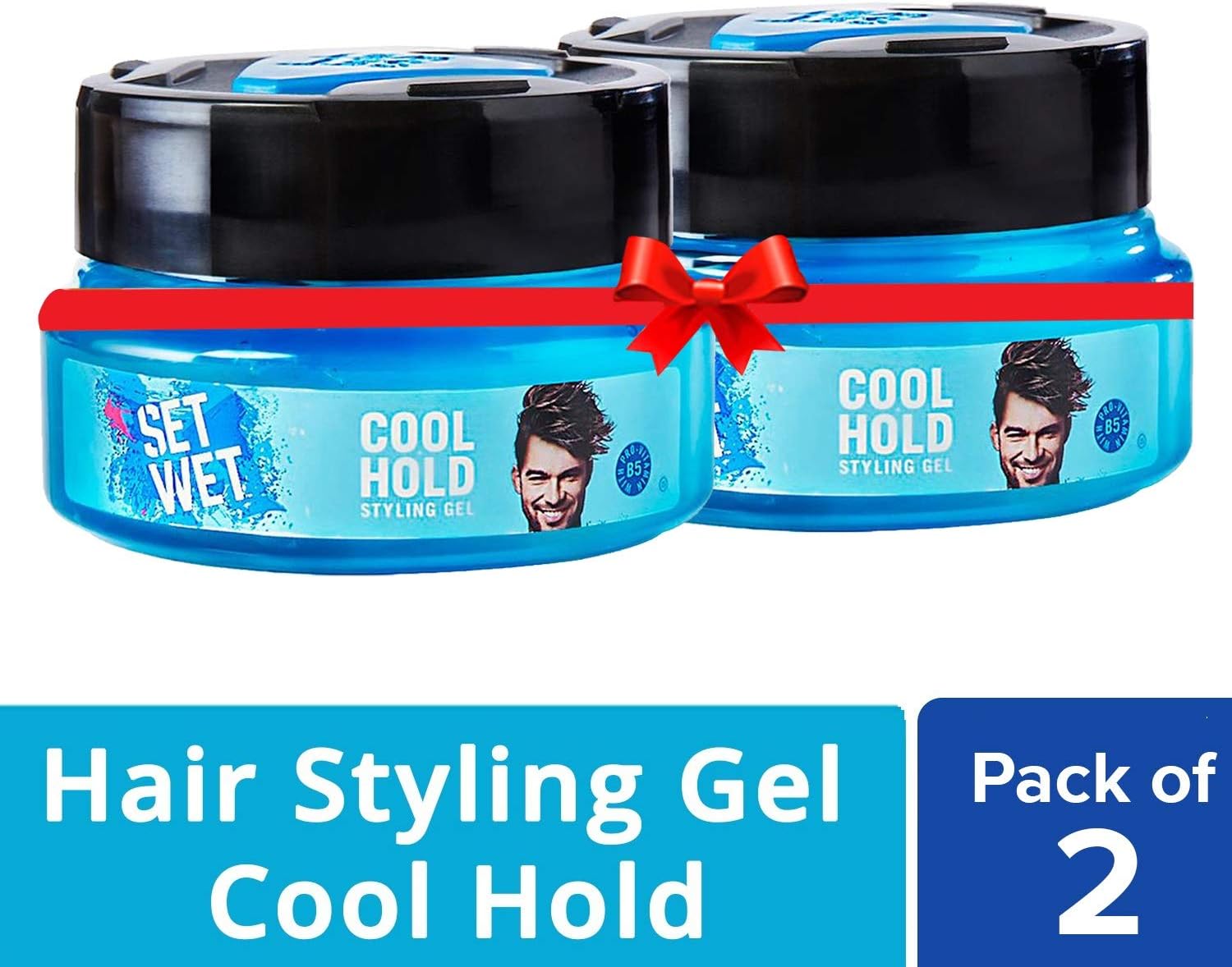 39% Off : Set Wet Cool Hold Hair Styling Gel for Men, 250 ml (Pack of 2 ...