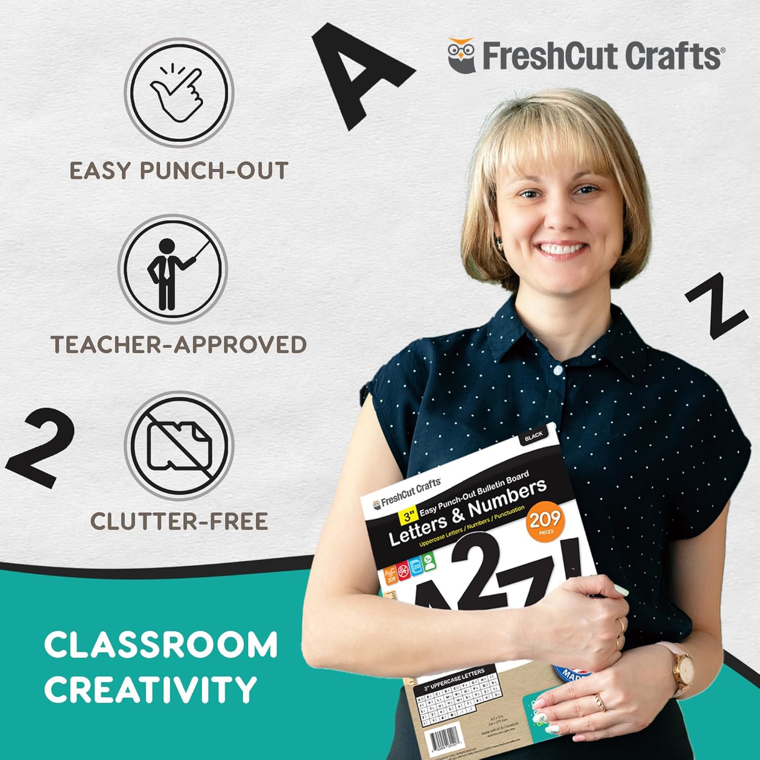 Mua 209 Pcs 3" Black Bulletin Board Letters & Numbers, Capital Letters ...