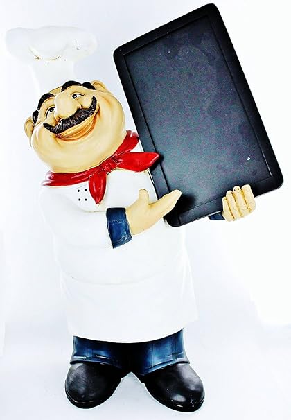 Fat Chef Menu Kitchen Restaurant Chalkboard Chalk Board Art Statue ...