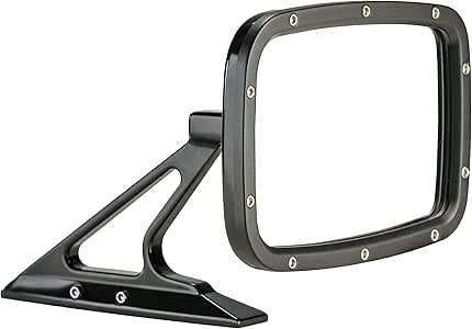 Amazon.com: Billet Side View Mirror Black Anodized 6"x4" Universal Fit ...