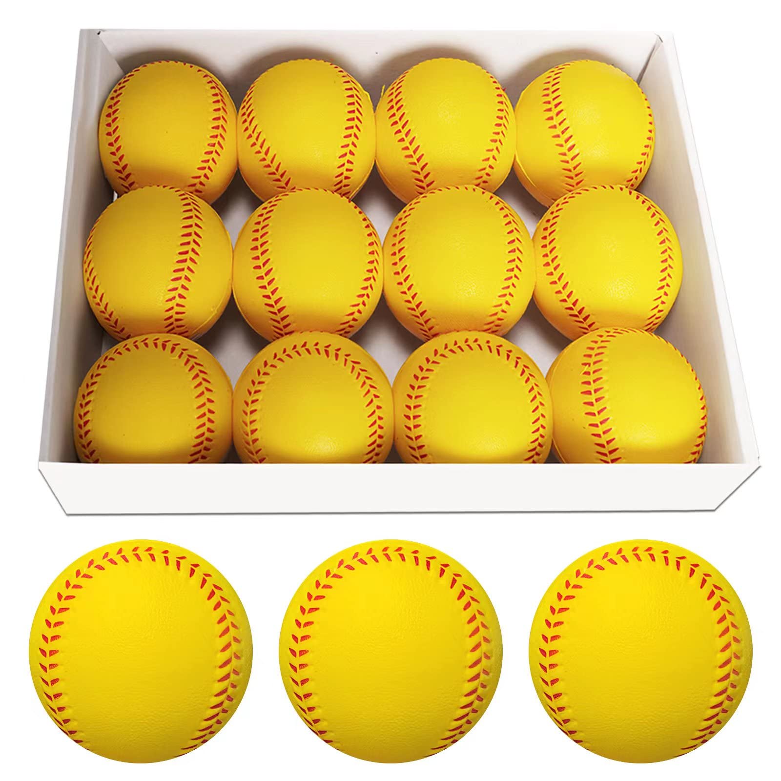 Baisidiwei Soft Baseballs, Foam Training Baseball 12 Pack for Kids ...