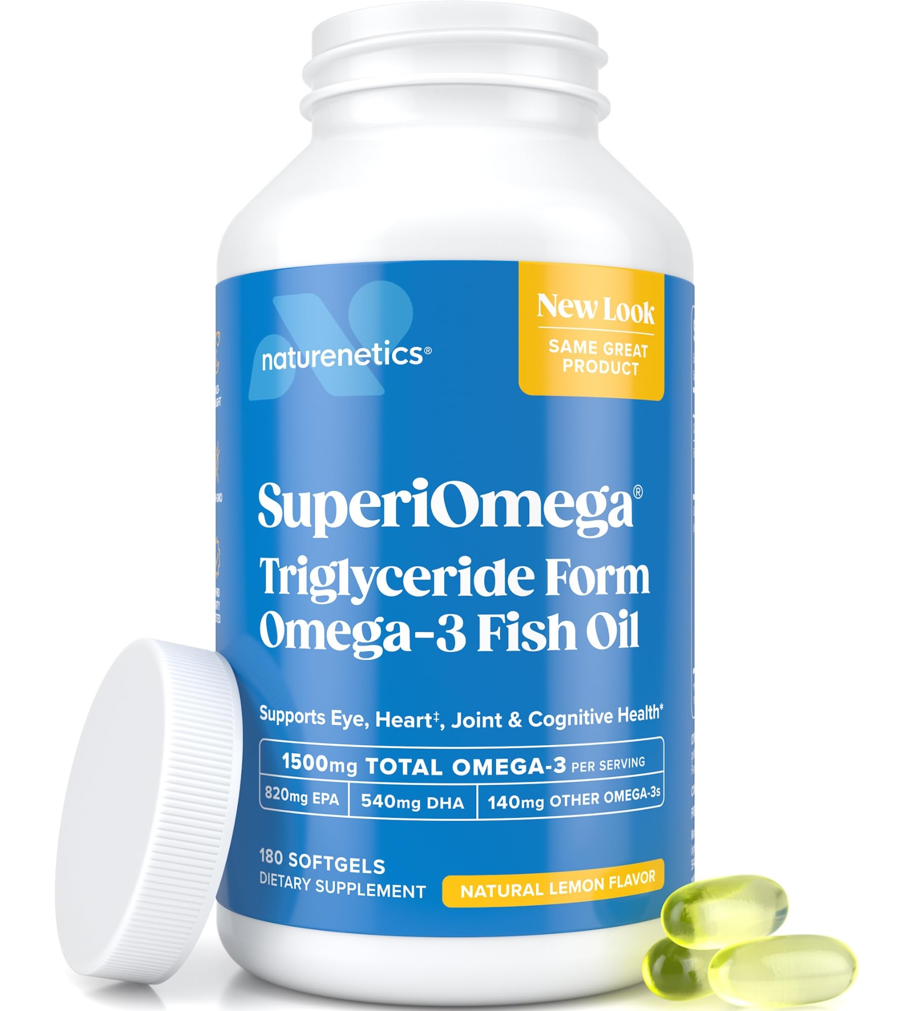 Naturenetics - SuperiOmega Triglyceride Form Omega-3 Fish Oil - SuppCo