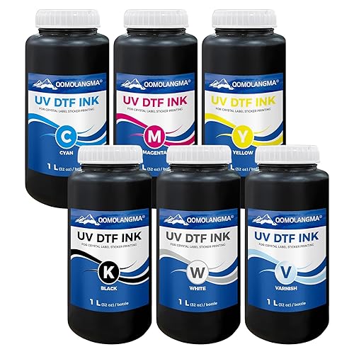 UV DTF Printer Ink CMYKW Varnish UV Inks Direct to Transfer Print A-B ...