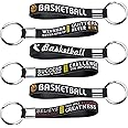 Amazon.com: WILLBOND 24 Pieces Basketball Wristlet Keychain Basketball ...