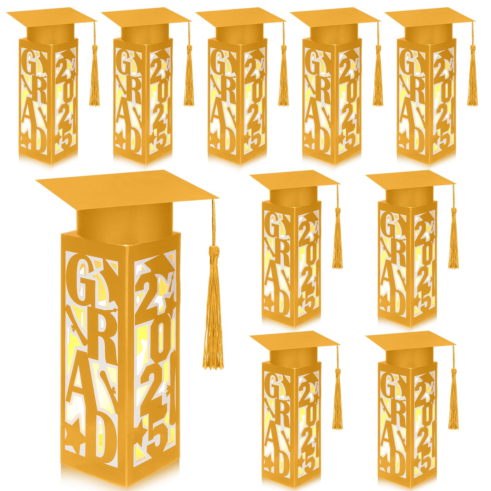 Tellingyou 9 Pcs Graduation Table Centerpieces Boxes 2025 Graduation ...