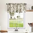 Amazon.com: Leeva Flower Botanical Kitchen Valance, Prevent Glare ...