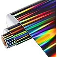Amazon.com: WRAPXPERT Holographic Vinyl Roll Black, Holographic ...