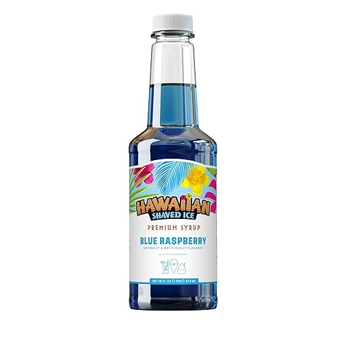 Hawaiian Shaved Ice Blue Raspberry Syrup - Made Nut Soy Dairy Free in ...
