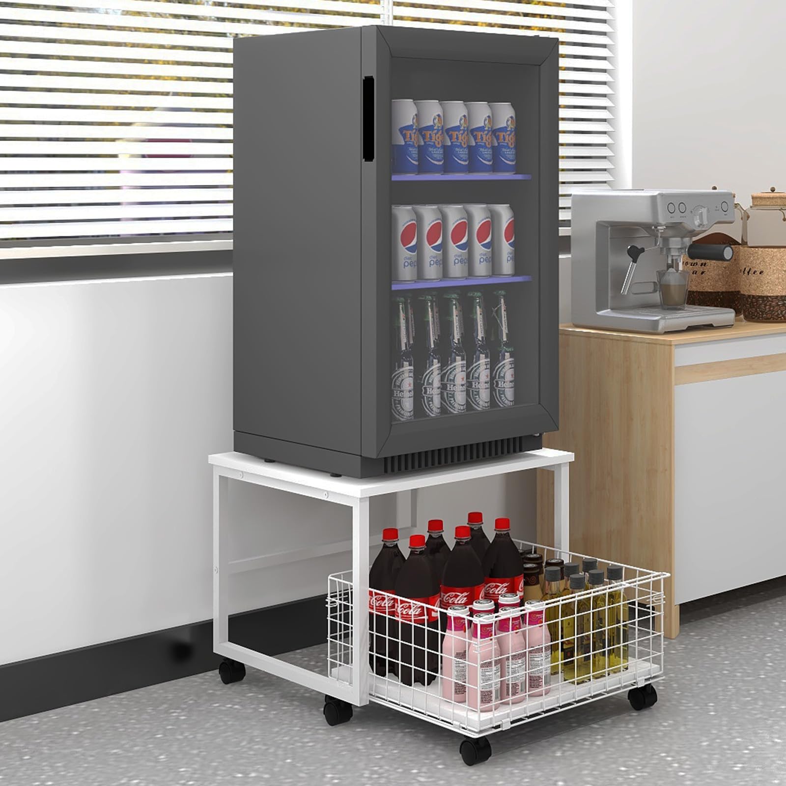 Mua PUNCIA Mobile Mini Fridge Stand with Large Capacity Storage ...