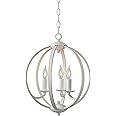 Amazon.com: Kenroy Home 93923WH Opal 3 Light Chandelier with White ...