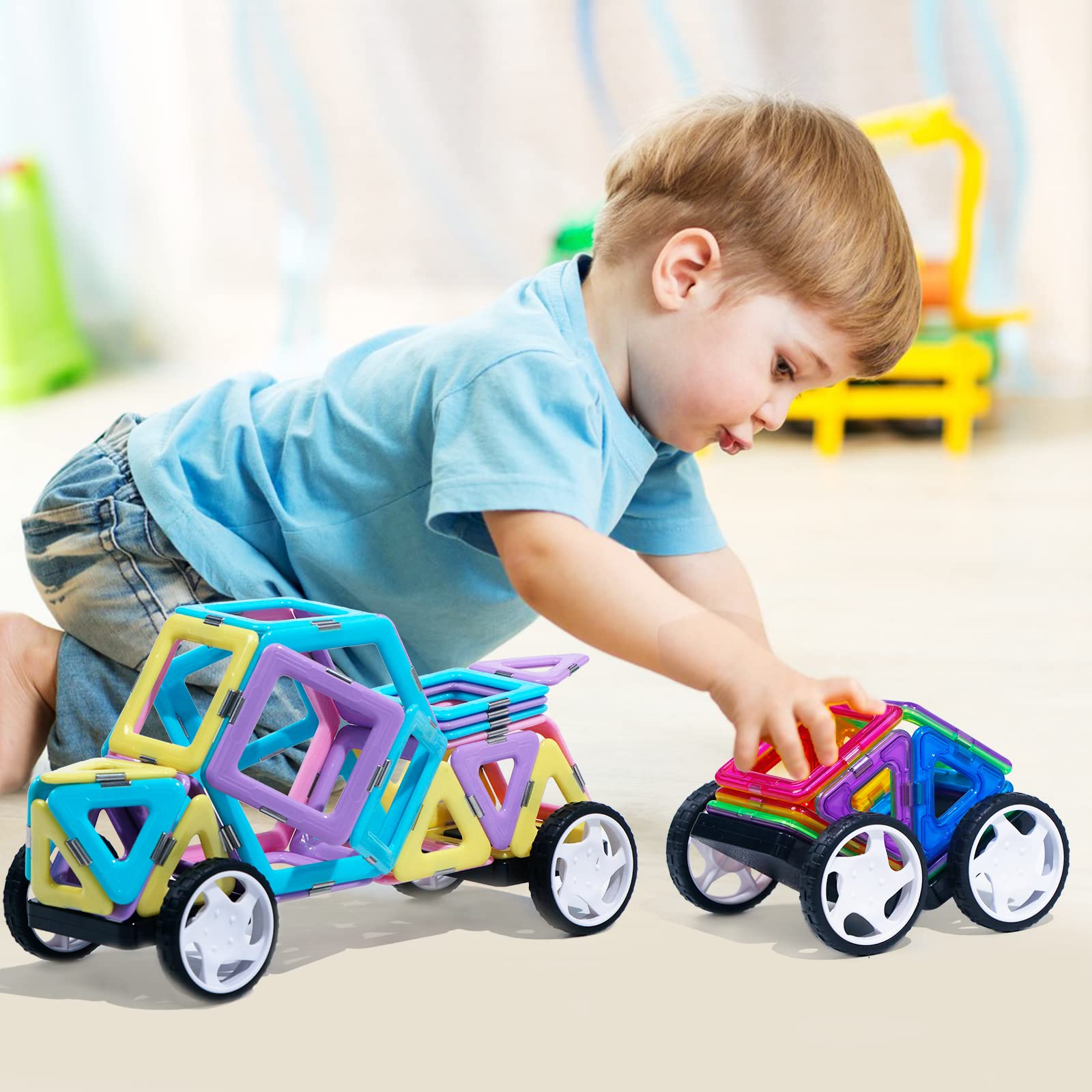 Mua MAGBLOCK 4 Pieces Wheels Set Compatible with Hole Magnetic Blocks ...