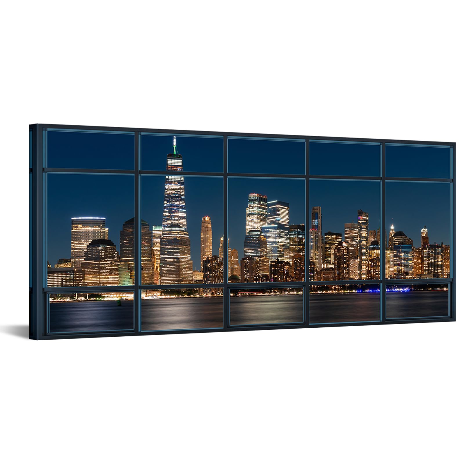 iKNOW FOTO Large Canvas Wall Art View of Manhattan New York City ...