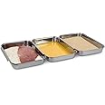 Amazon.com: Navaris Breading Trays Set - 3 Medium Stainless Steel Pans ...