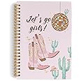 Amazon.com : ANIANG Preppy Pink Spiral Notebook, Preppy Journal, Pink ...