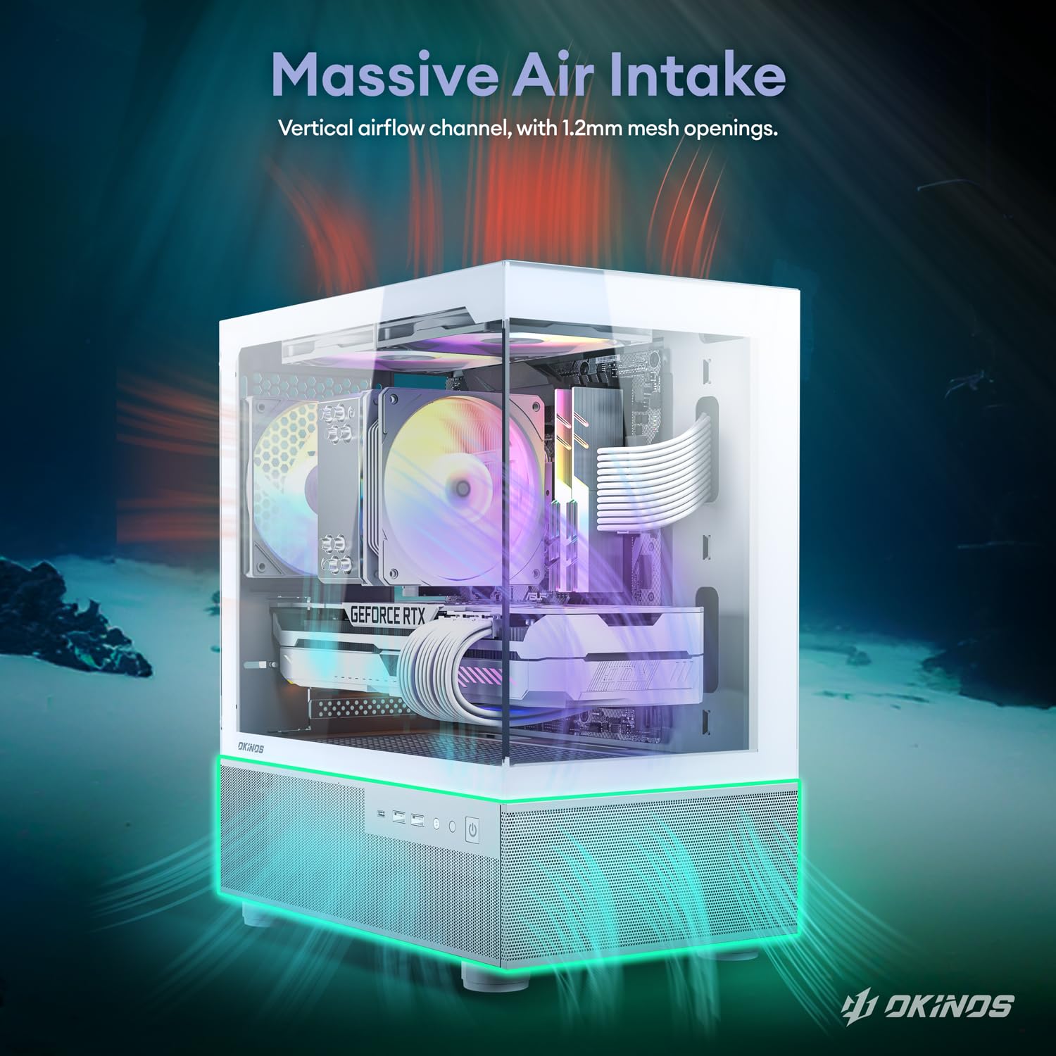 Mua Aqua 3, Micro ATX Case, MATX PC Case with 3 X 120mm 3-Pin ARGB Fan Pre-Installed, Panoramic ...