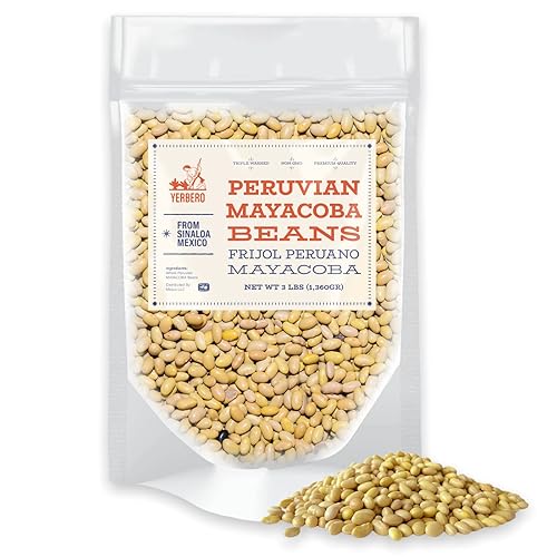 Yerbero - Frijol Peruano Mayocoba (Canary) Beans 3 LB Bag (1,360gr ...