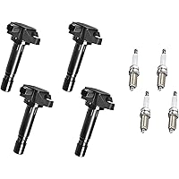 Amazon.com: ENA Set of 4 Ignition Coil Pack and Platinum Spark Plug Compatible with Honda Civic ...