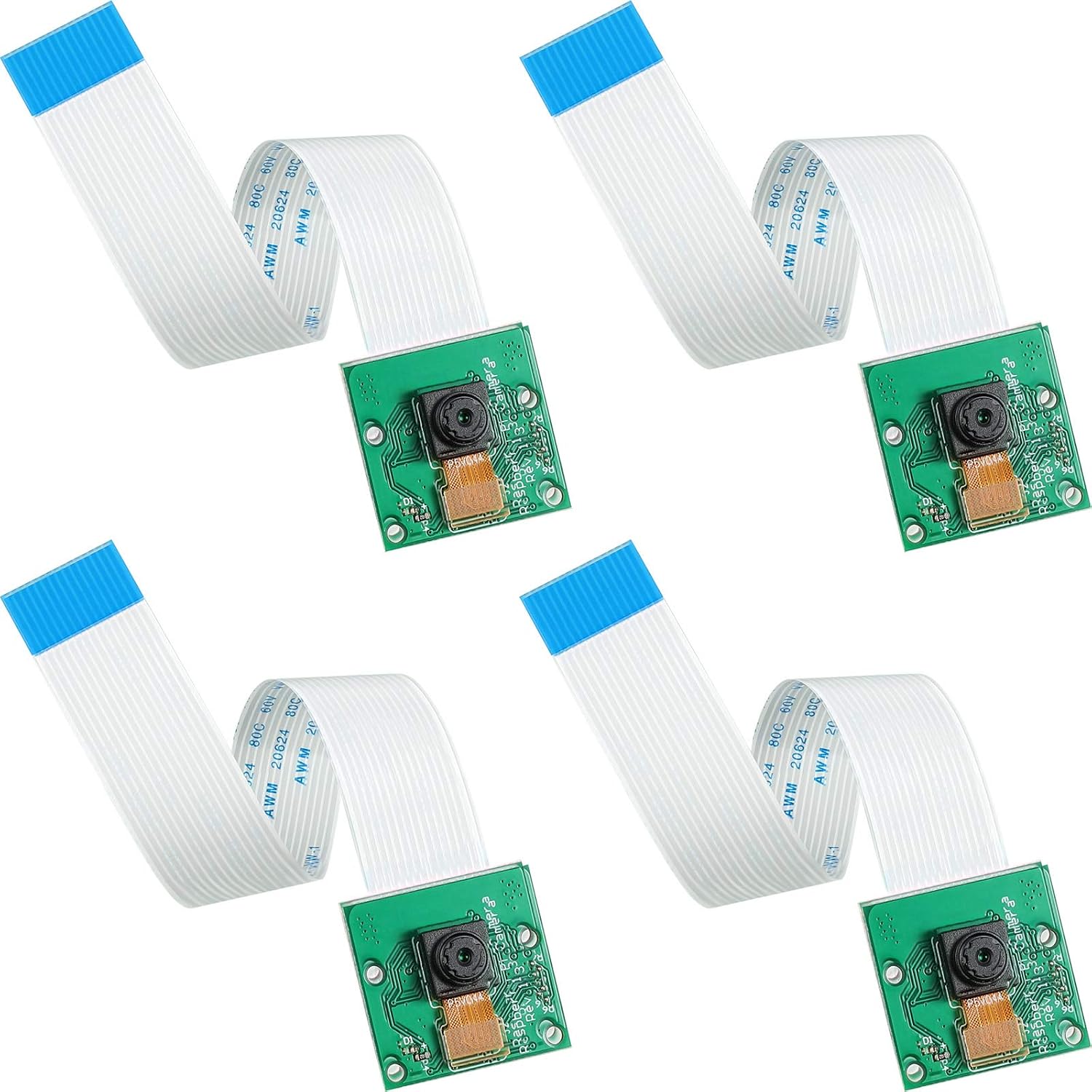 4 Pieces 5 Megapixels 1080p Sensor OV5647 Mini Camera Module with 6 ...