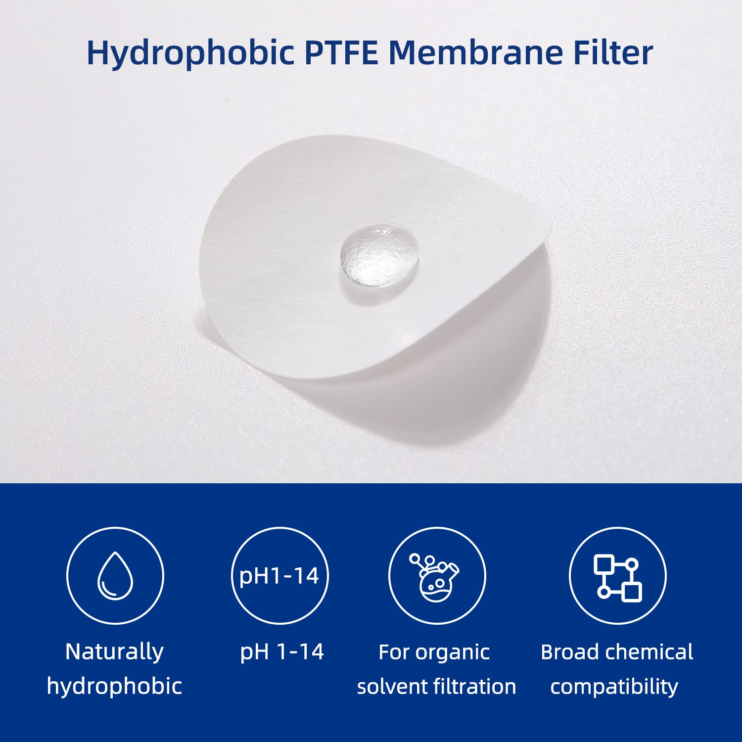 Mua 100 Pieces/Pack PTFE Disc Membrane Filters Hydrophobic 47mm ...