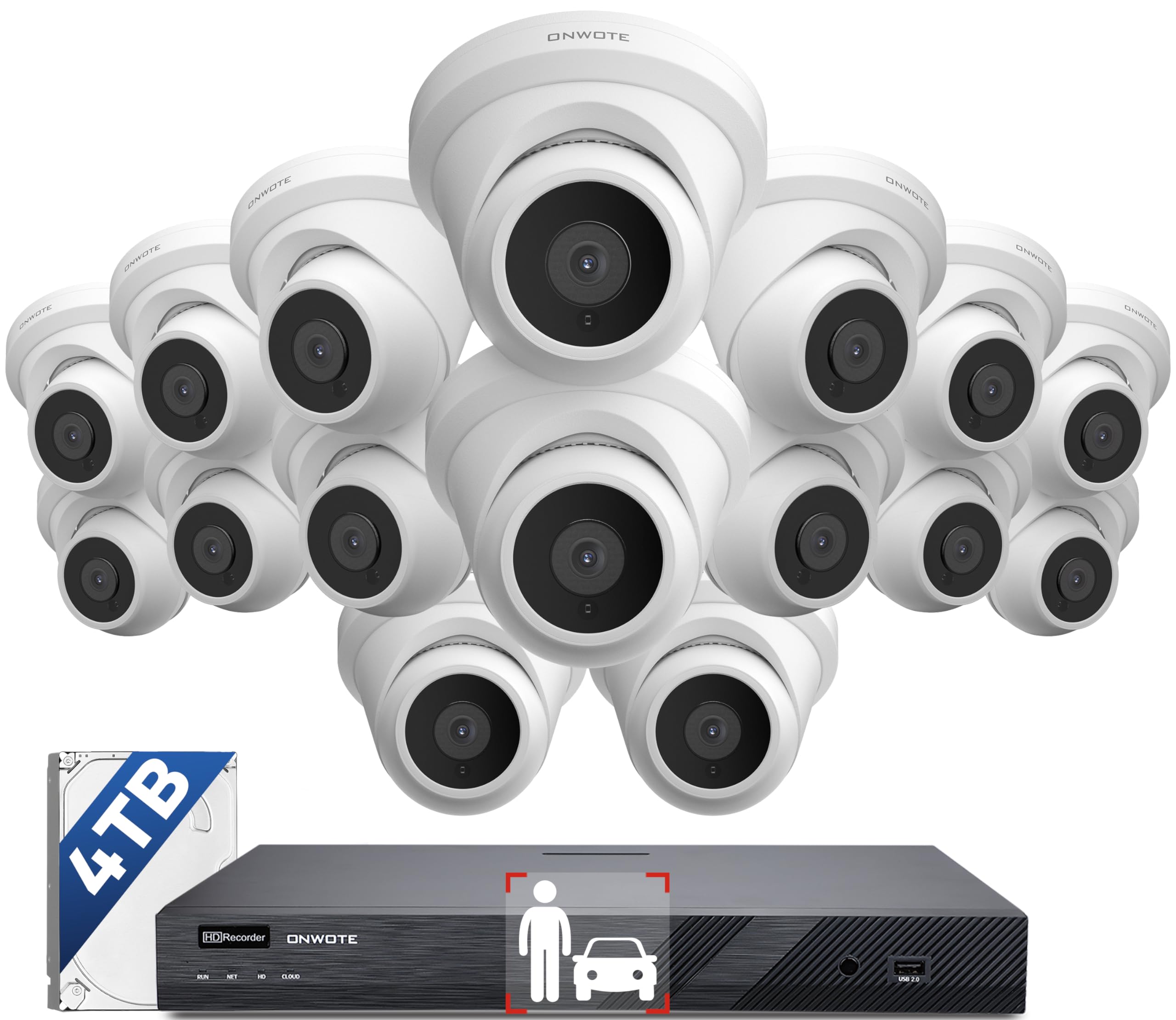 Mua ONWOTE 16 Channel 4K PoE Security Camera System, AI Human Vehicle ...
