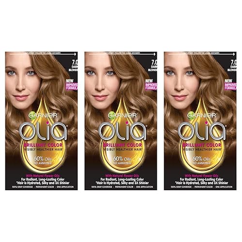 Garnier Hair Color Olia Oil Powered Permanent Hair Color, 7.0 Dark ...