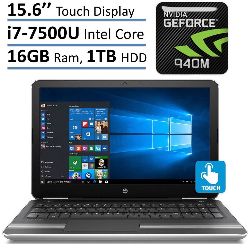 Amazon.com: HP Pavilion 15.6" Touchscreen HD Laptop PC, Intel Core i7 ...