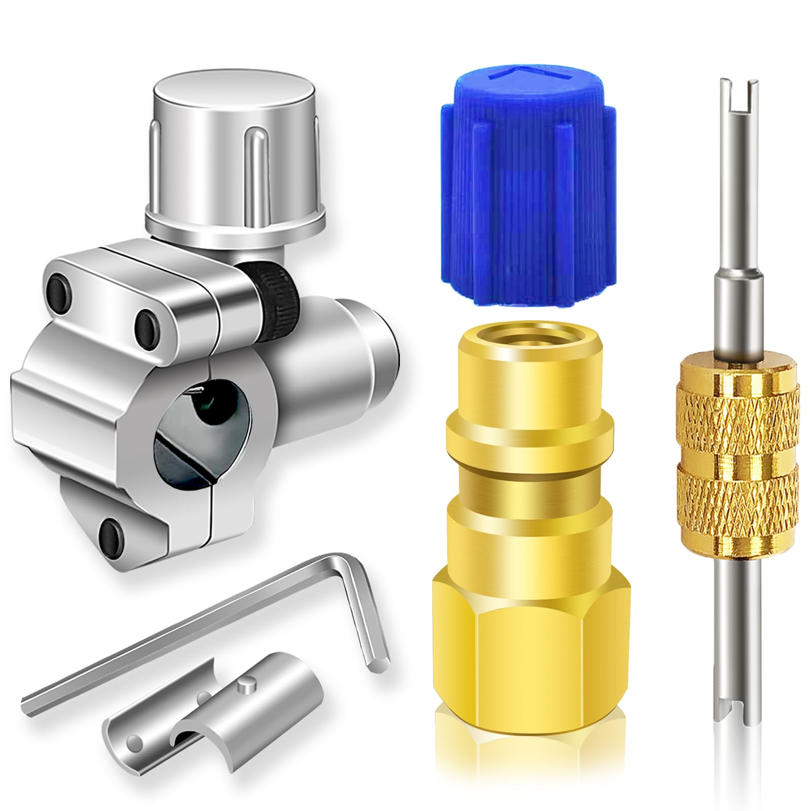 A/C Retrofit Valve Kit-Refrigerant Retrofit Valve Set, with R12 to ...